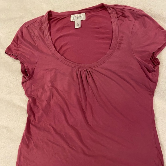 LOFT | Tops | Loft M Berry Colored Light Tshirt | Poshmark